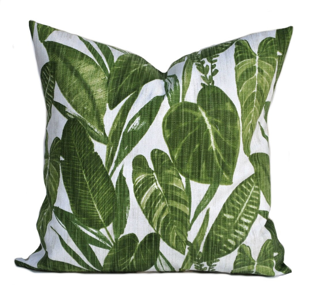 Luxe Linen Tropical Pillow Cover, Cushion, Decorative Throw Pillow ...