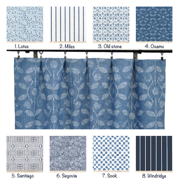 Indigo Curtains - Etsy