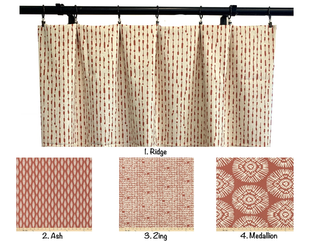 Scott Living Curtains, Red Rust Curtains, 2 Curtain Panels, Fall Home ...