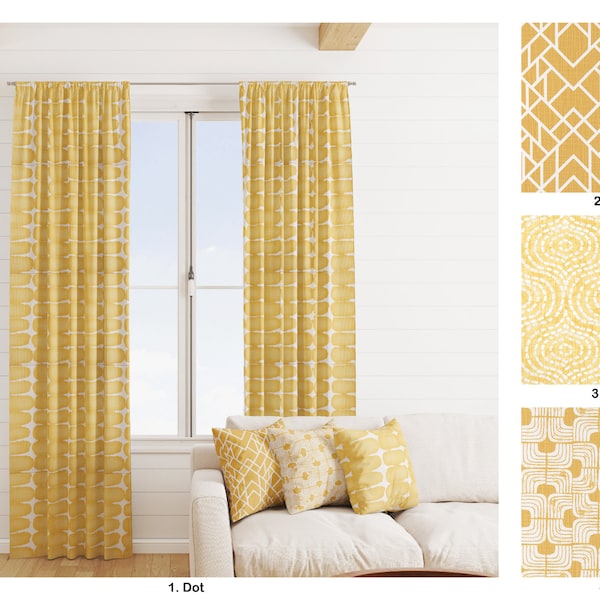 Yellow Curtains - Etsy