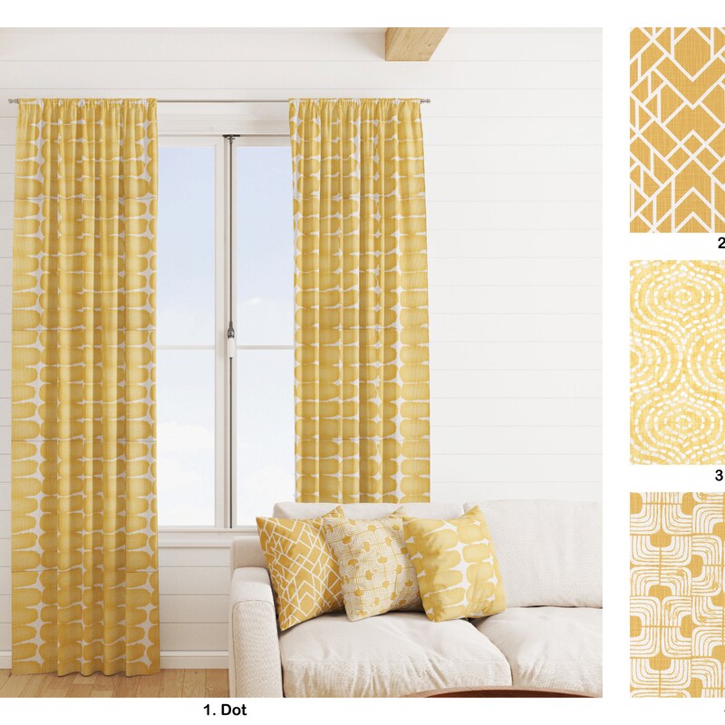 Yellow Curtains - Etsy