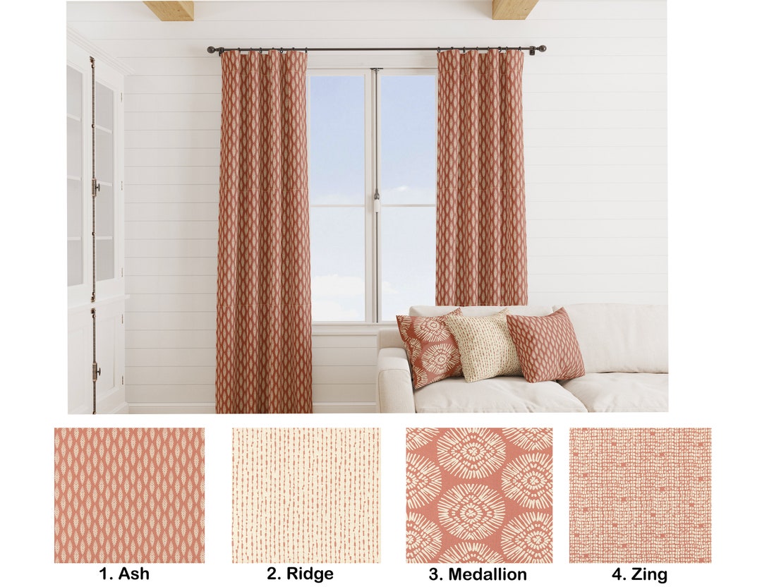 Scott Living Curtains, Dusty Coral Curtains, 2 Curtain Panels, Fall ...