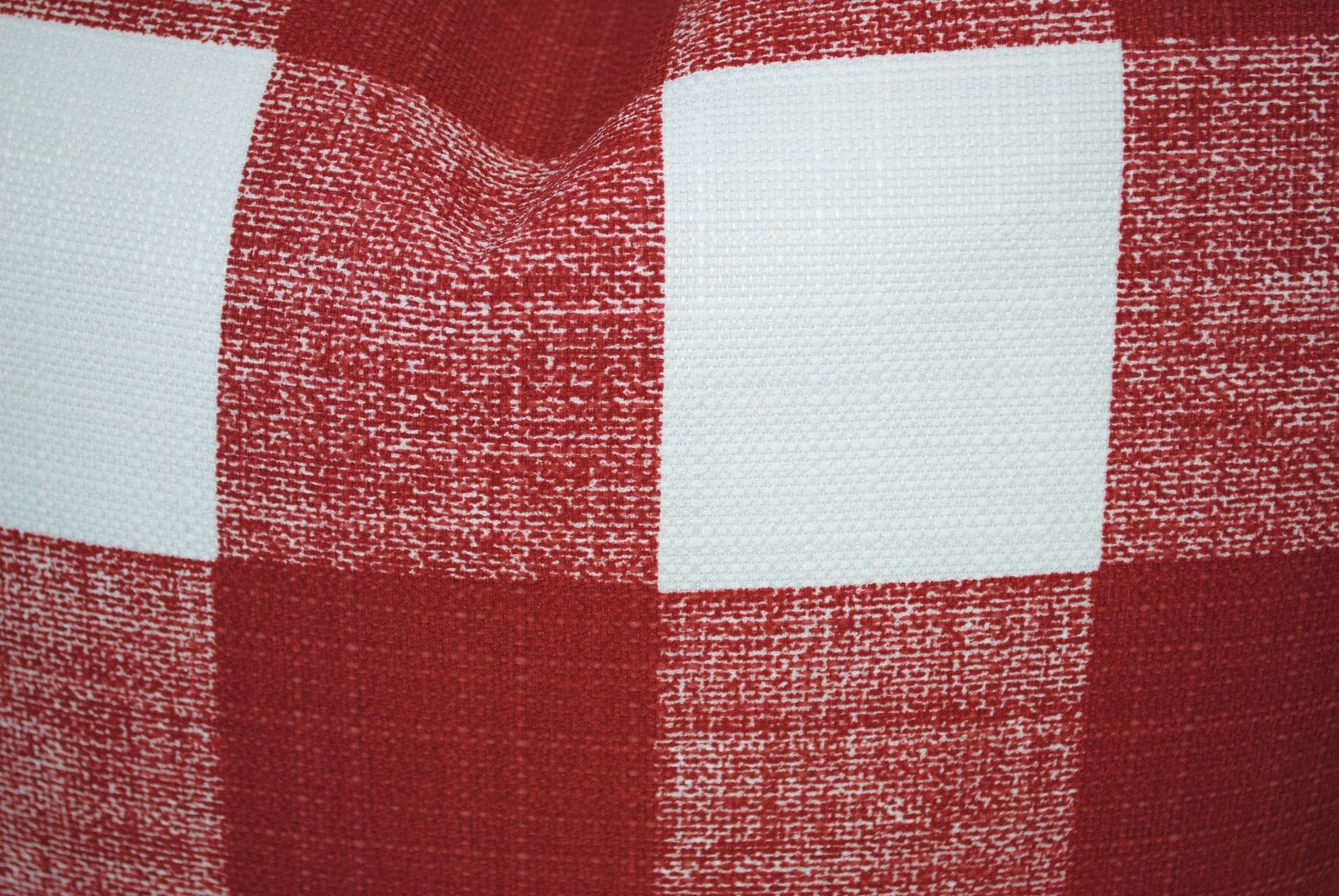 Checkered Outdoor Pillow Cover Decorative Throw Pillow Red | Etsy