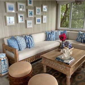 Angela Harris Designer Pillow Covers , Watercolor Indigo Blue Throw ...