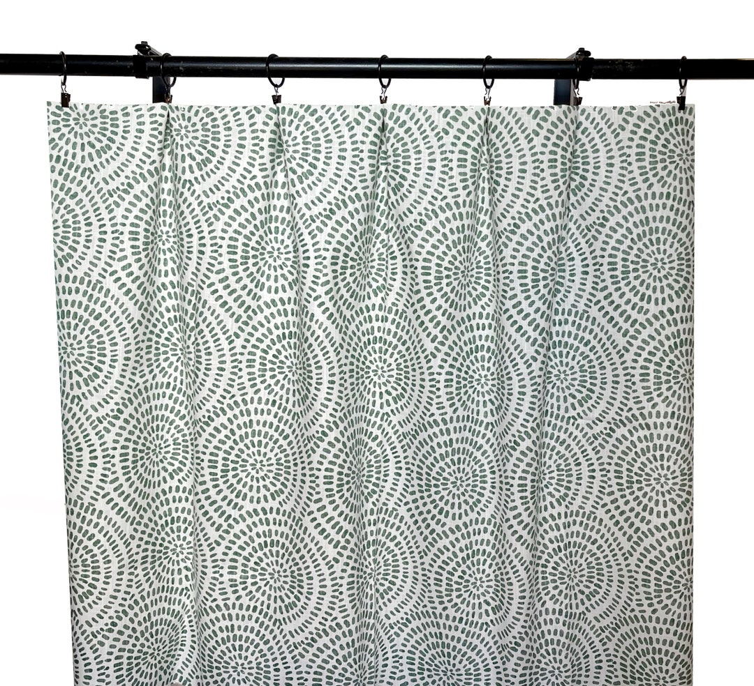 Scott Living Curtains, Dark Green Medallion Curtains, 2 Curtain Panels ...