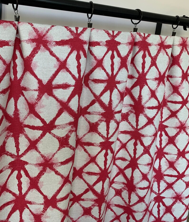 Raspberry Shibori Curtains Pink Mud Cloth Curtains Boho | Etsy