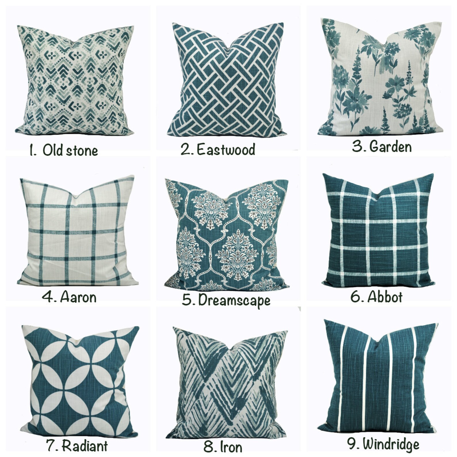 Premier Cyan Cover Striped Pillow Decorative Throw Pillow - Etsy