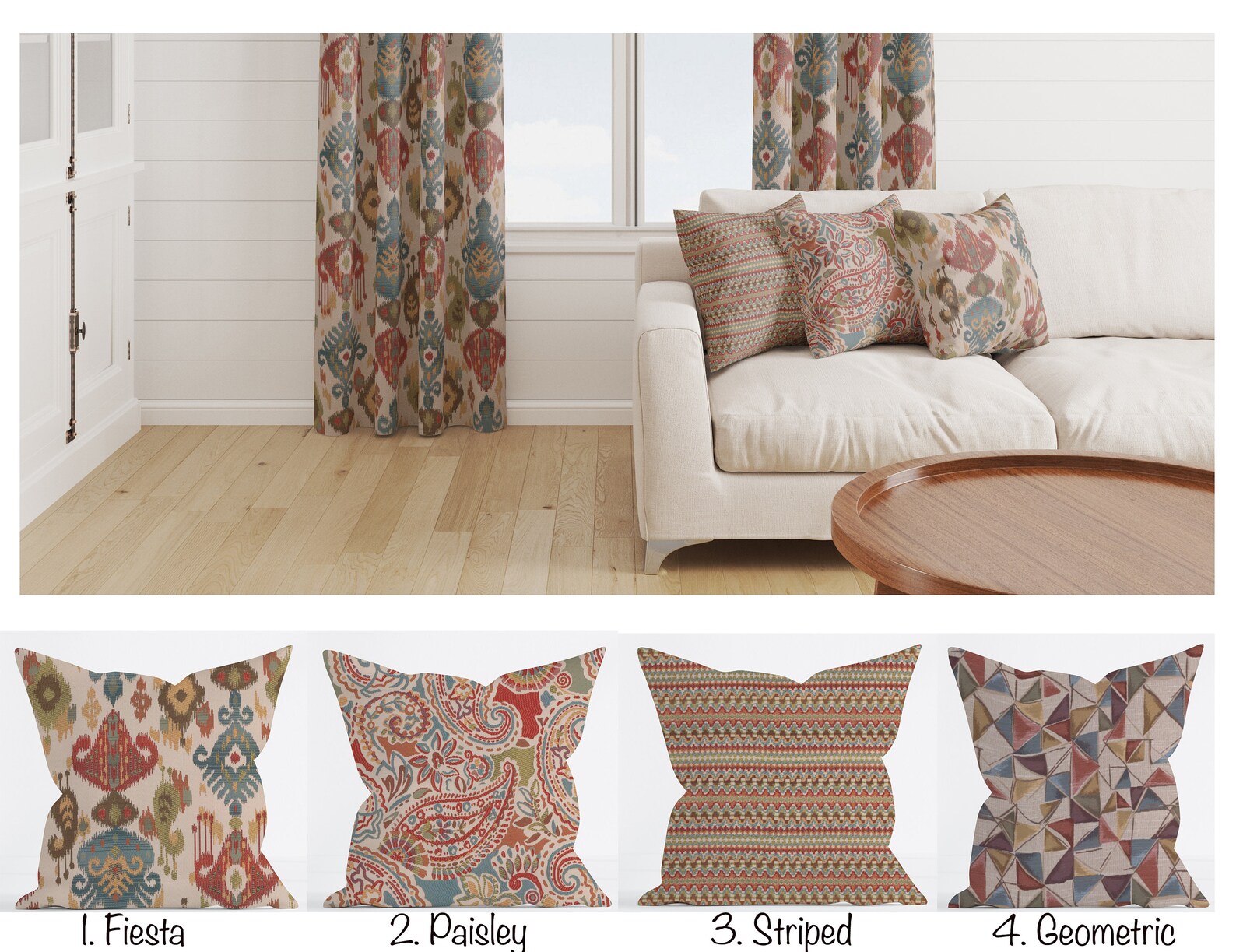 High Quality Striped Curtain Panels Tempo Whimsy Design - Etsy