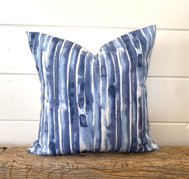 Angela Harris Designer Pillow Covers Watercolor Indigo Navy - Etsy