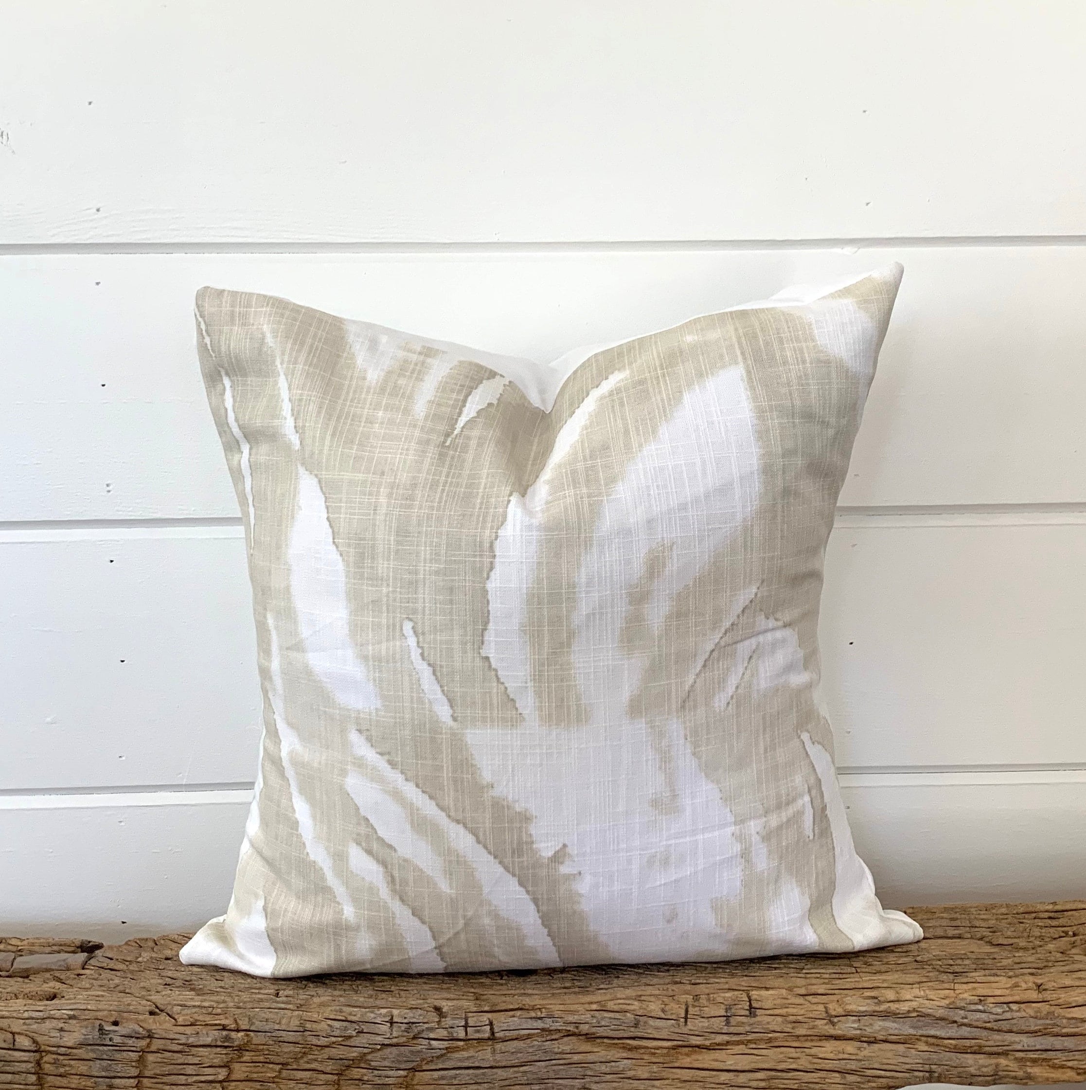 Angela Harris Designer Pillow Covers , Watercolor Ecru Beige Throw ...