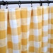Yellow Checkered Curtains, Yellow Curtain, 2 Curtain Panels, Curtains ...