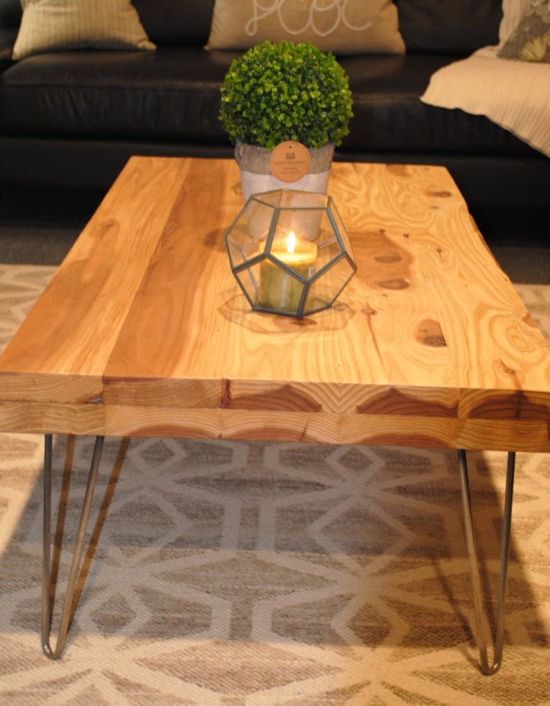 NEW Small Red Wood Coffee Table Rustic Table Reclaimed | Etsy
