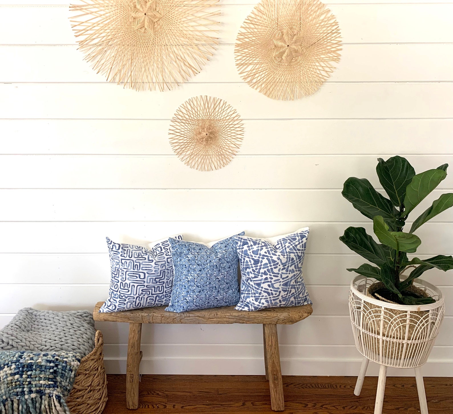 Angela Harris Designer Pillow Covers Watercolor Indigo Navy - Etsy