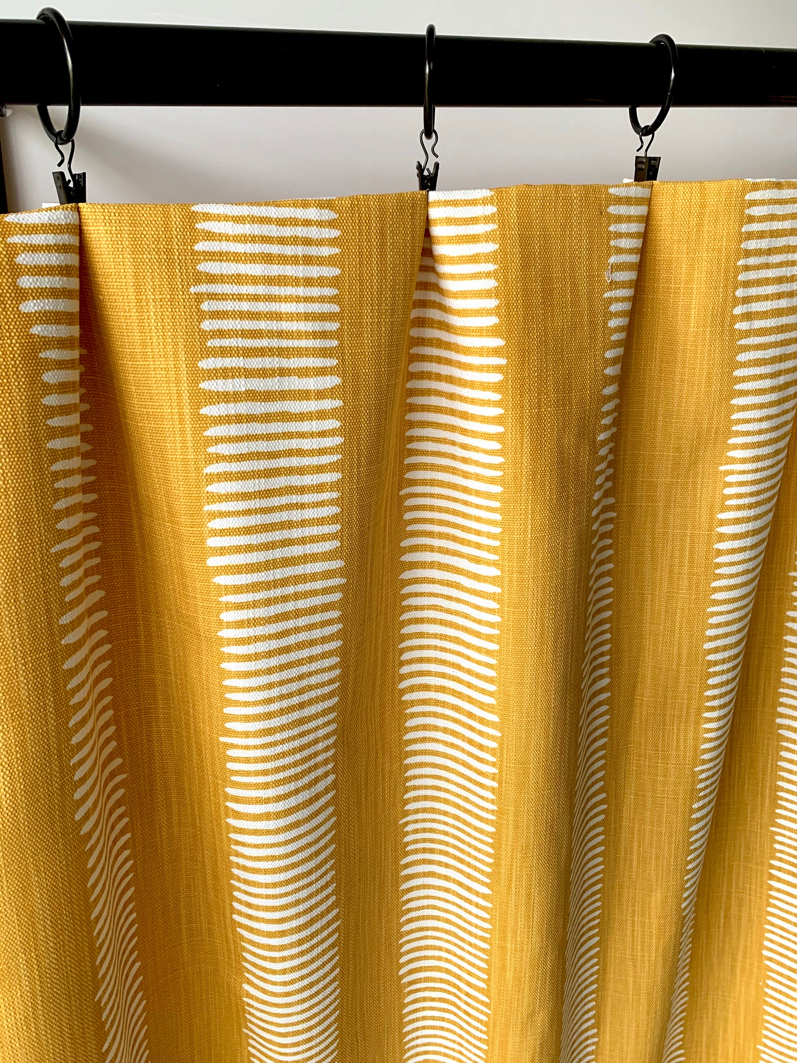 Mustard Yellow Curtains Yellow Checkered Curtain 2 Curtain - Etsy