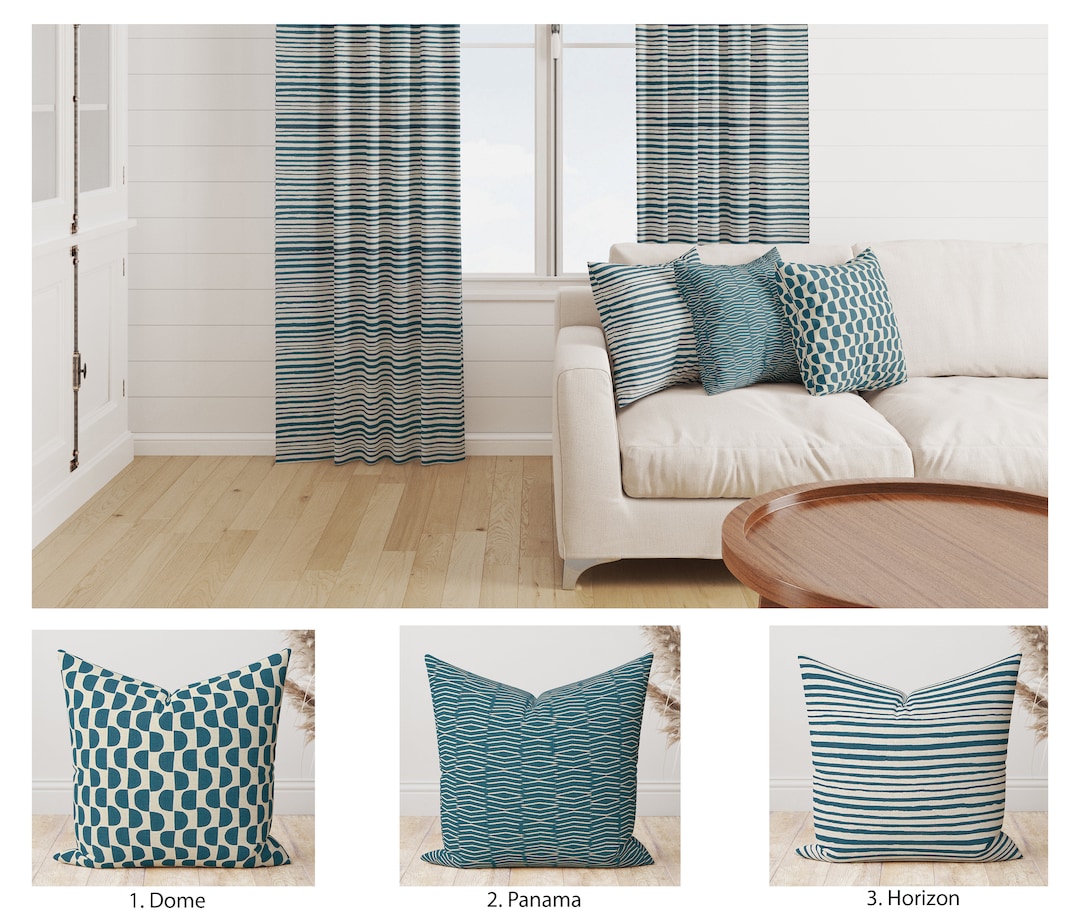 Scott Living Designer Pillow Covers, Teal Blue Throw Pillow, Home Decor ...