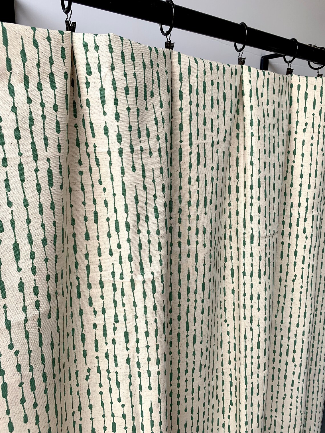 Scott Living Curtains Dark Green Dot Curtains 2 Curtain | Etsy