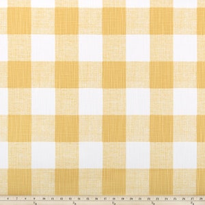 Mustard Yellow Curtains, Yellow Checkered Curtain, 2 Curtain Panels ...
