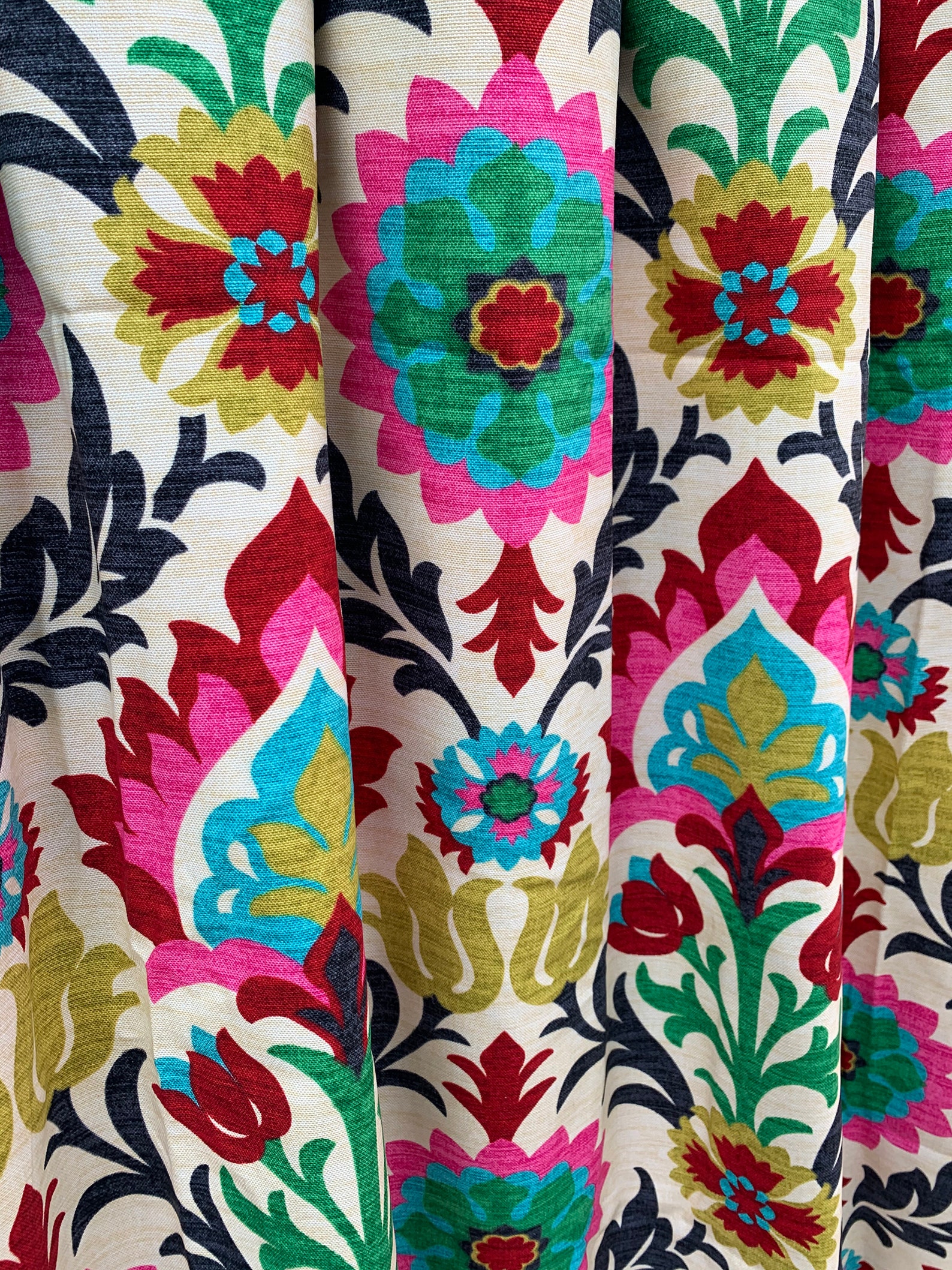 Santa Maria Desert Flower Curtain Panels Floral Curtains | Etsy