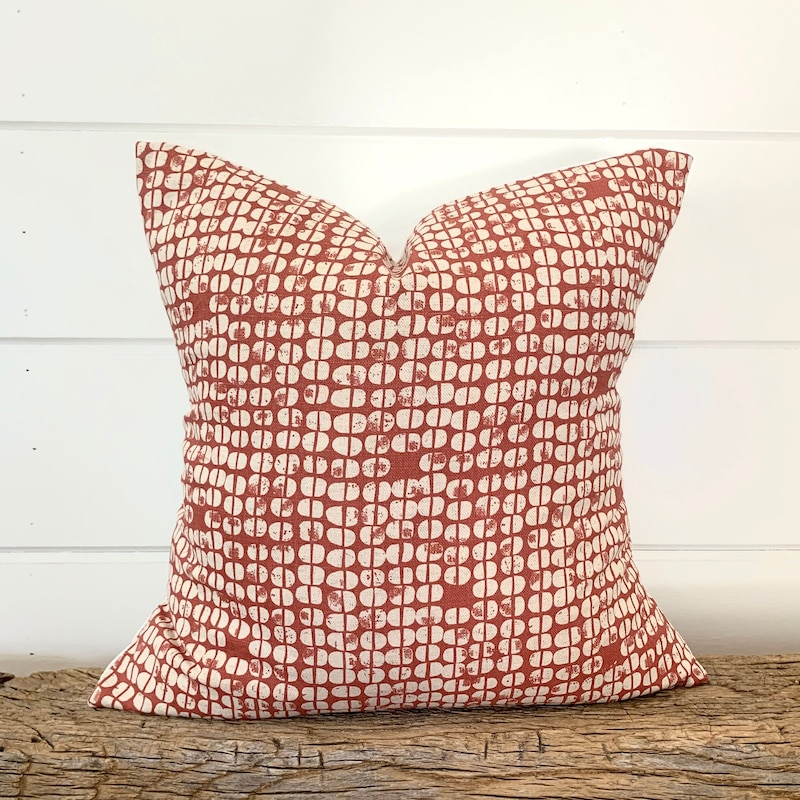 Red Pillow - Etsy