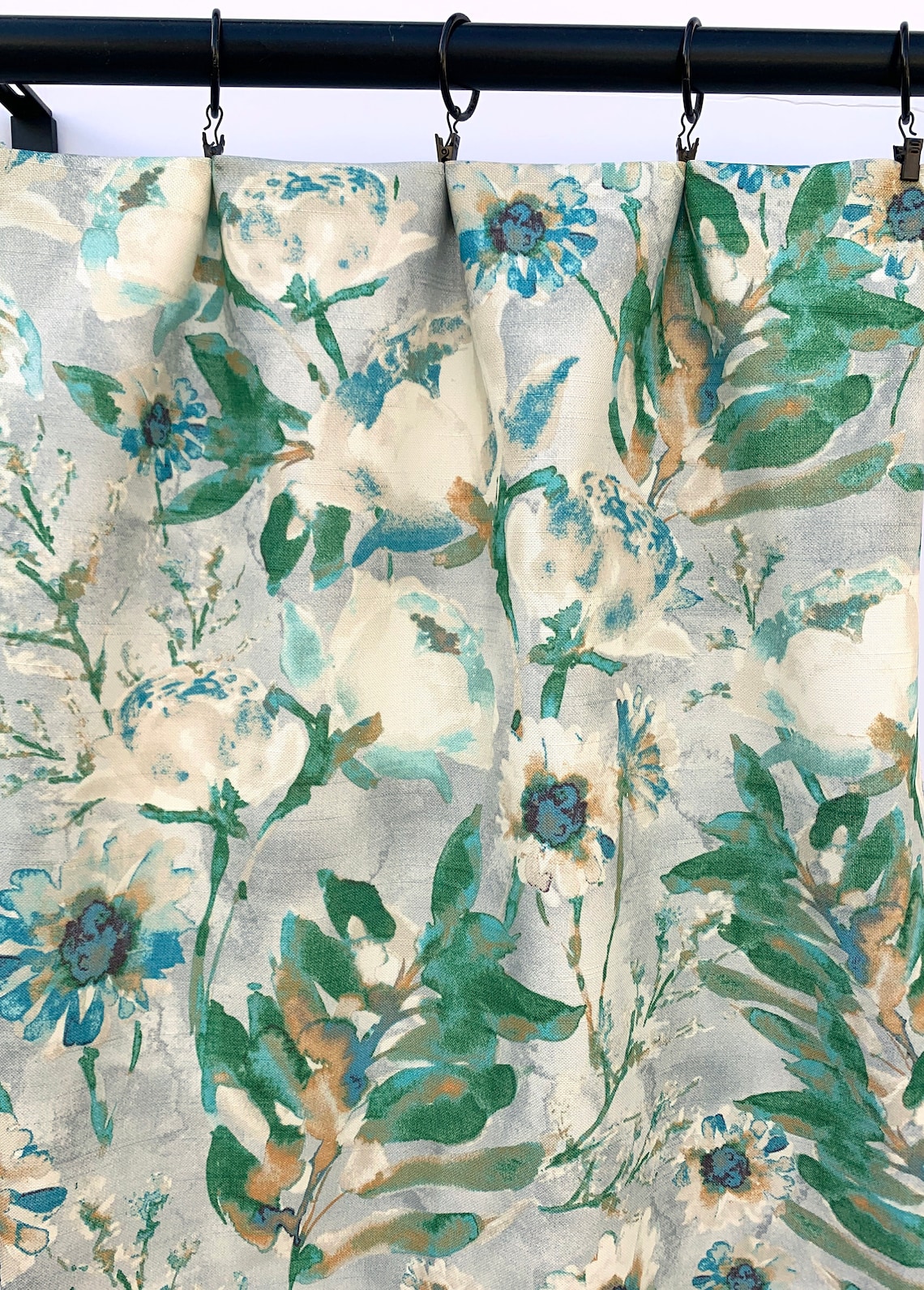 Kelly Ripa Multi Color Floral Curtain Panels Boho Curtains | Etsy