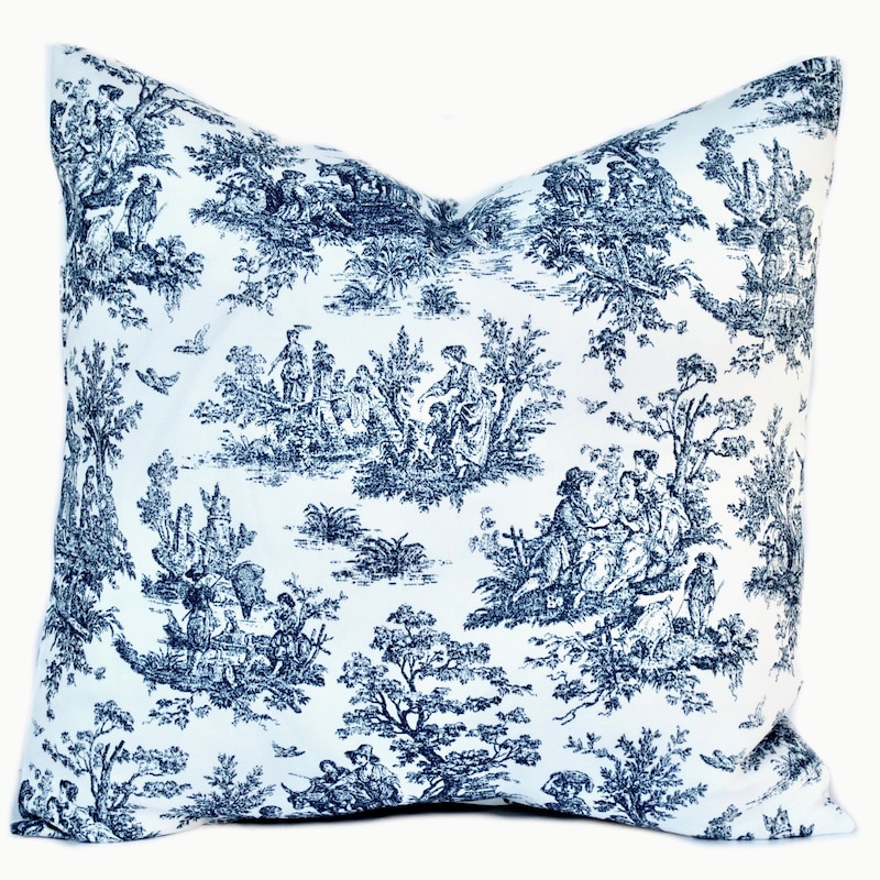 Navy Toile Pillows - Etsy