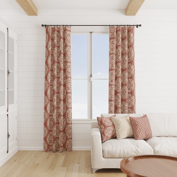 Dark Red Curtains - Etsy