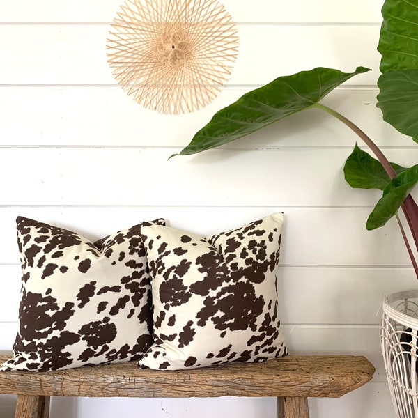 Cow Print Pillow - Etsy