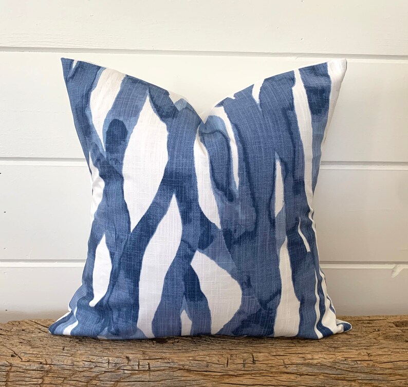 Angela Harris Designer Pillow Covers Watercolor Indigo Navy - Etsy