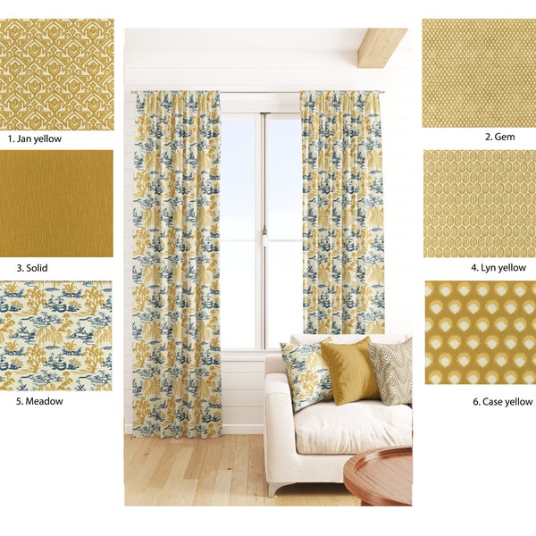 Yellow Curtains - Etsy