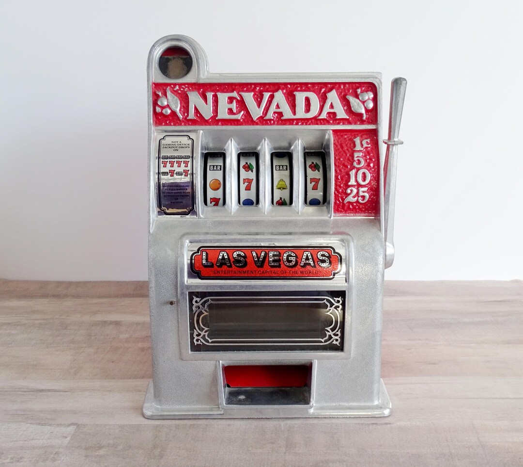 Vintage Las Vegas Nevada Metal Slot Machine 11" Toy Gambling Bank - Etsy
