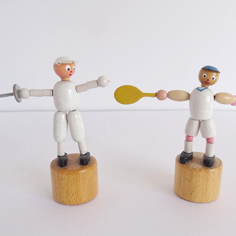 Wooden Fencing Puppet - Etsy