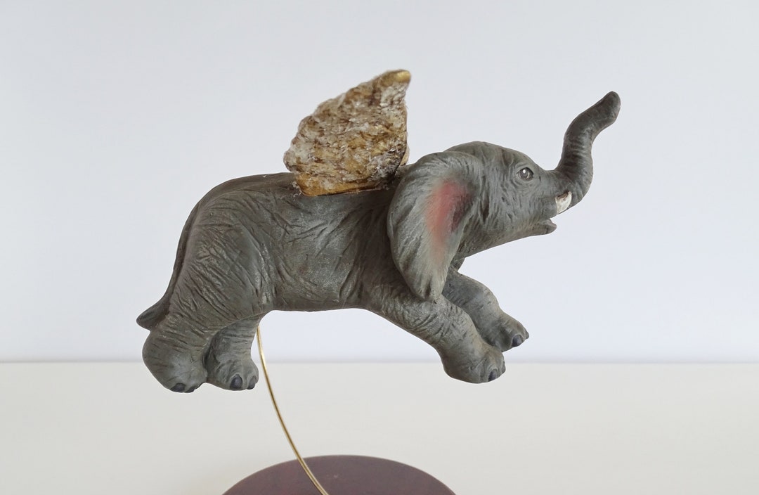 Walnut Ridge Collectibles Elephant 1995 Angel Wings Christmas Ornament ...