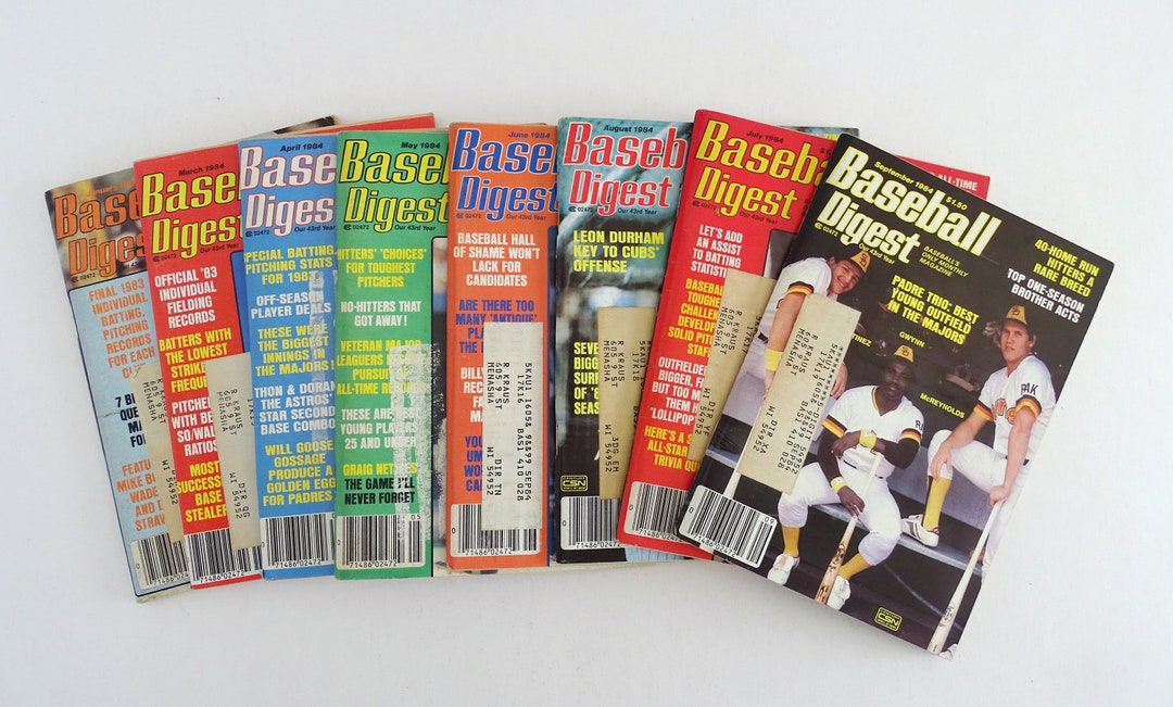 8 Baseball Digest 1984 Vintage Magazines - Etsy