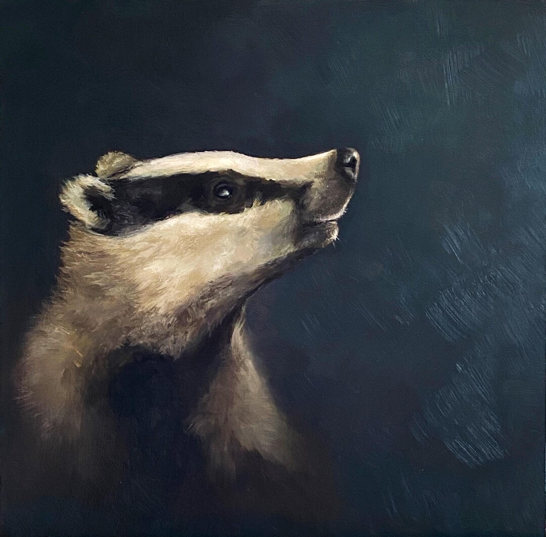 Brock Portrait of a BADGER - Etsy