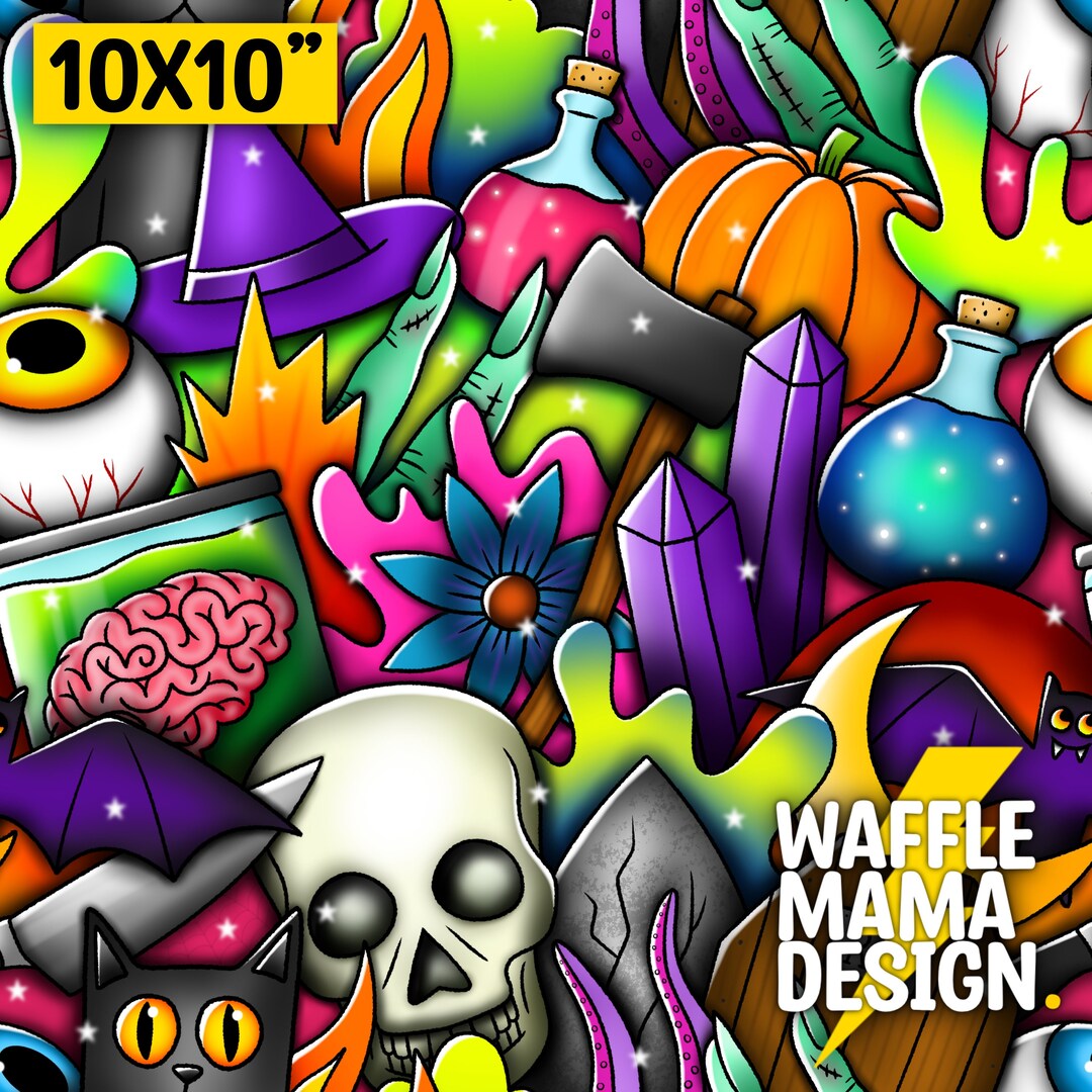 Non Exclusive - Spook-a-doodle -seamless Pattern, Digital File Repeat ...