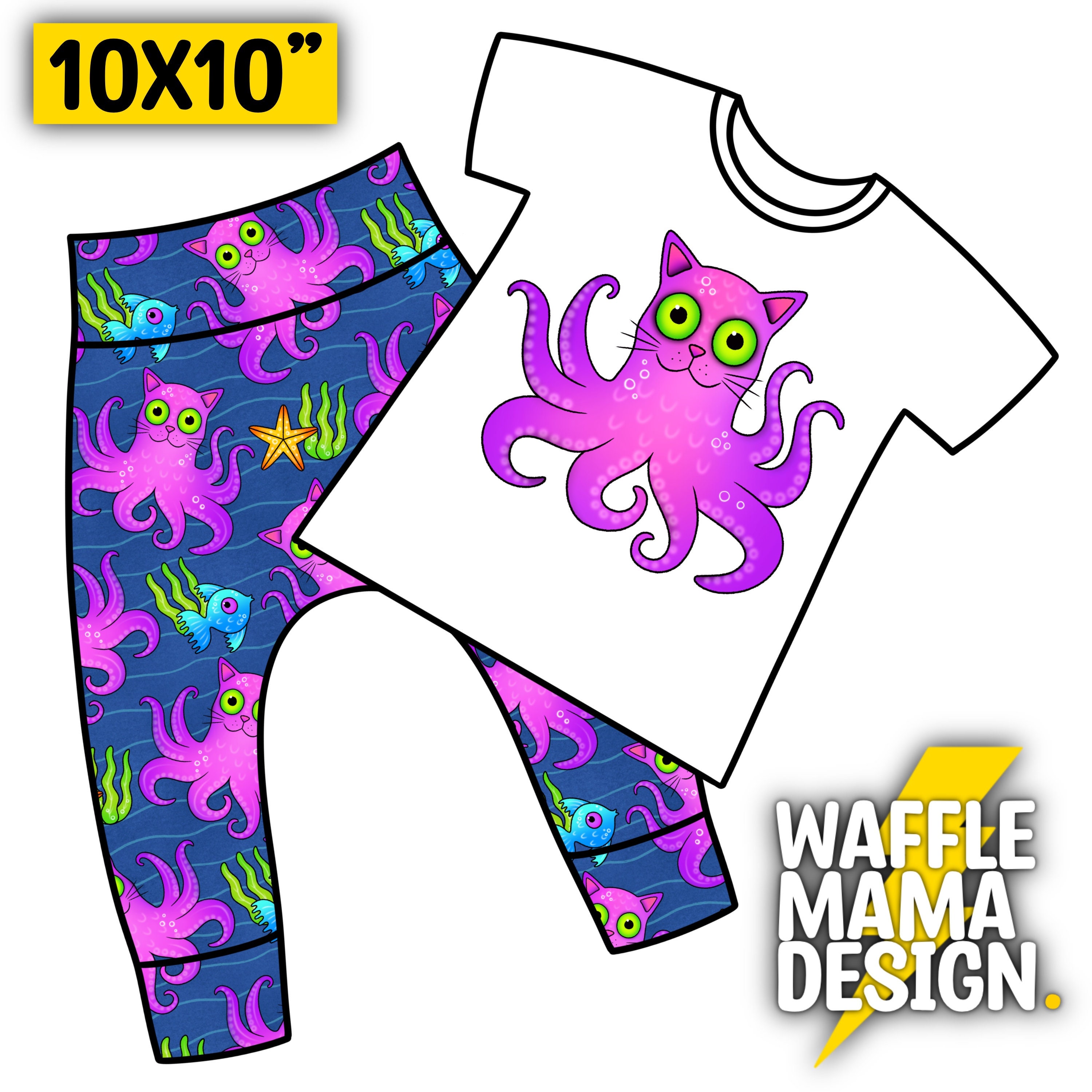 Non Exclusive - Octo-cat Seamless Pattern and Matching PNG, Digital ...