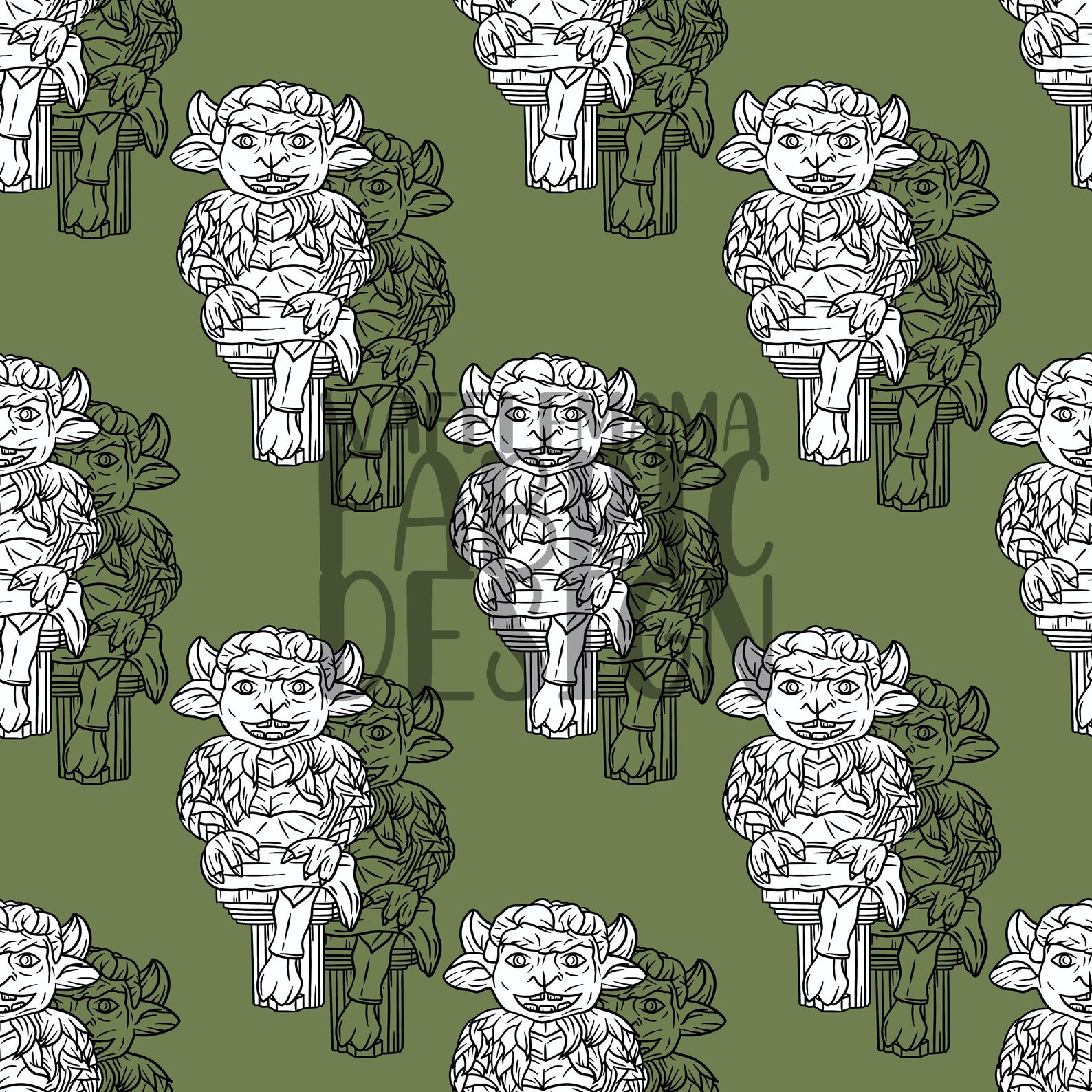 Lincoln Imp Seamless Pattern in 5 Colourways Digital File - Etsy UK