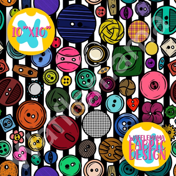 EXCLUSIVE Vintage Button Design Stripe Seamless Pattern 1 - Etsy