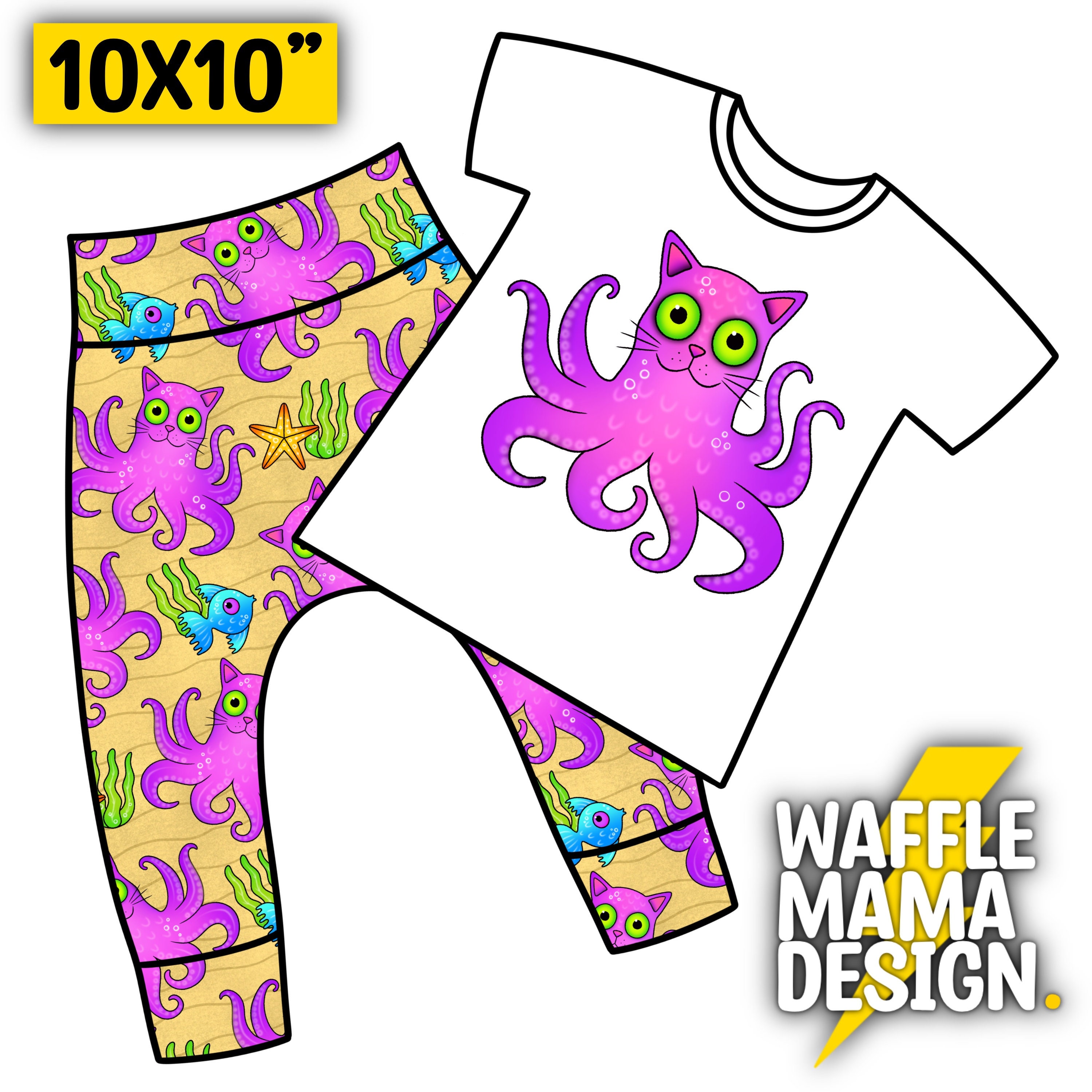 Non Exclusive - Octo-cat Seamless Pattern and Matching PNG, Digital ...