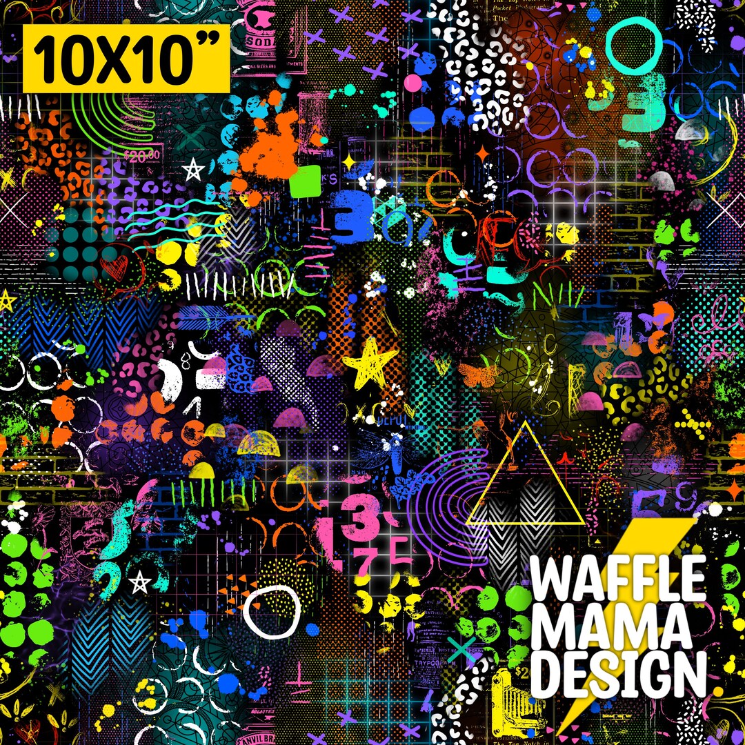 Non Exclusive - Set of 2 Graffiti Wall -seamless Patterns, Digital File ...