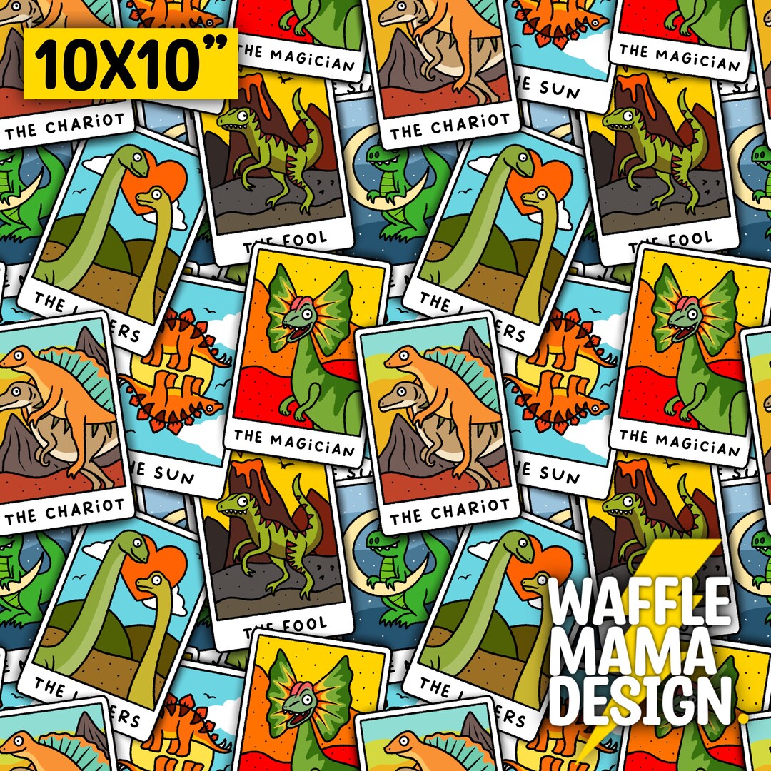 Non Exclusive - Dinosaur Tarot -seamless Pattern, Digital File for ...