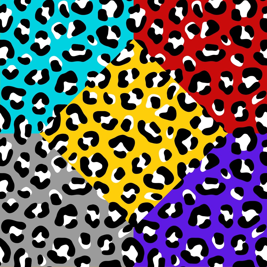 Simple Leopard Prints - Seamless Pattern 5 Colourways, Digital File for ...