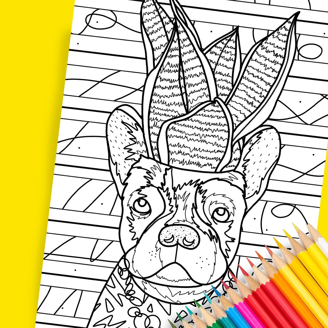 Five Dog Themed Colouring Sheet printables From the | Etsy