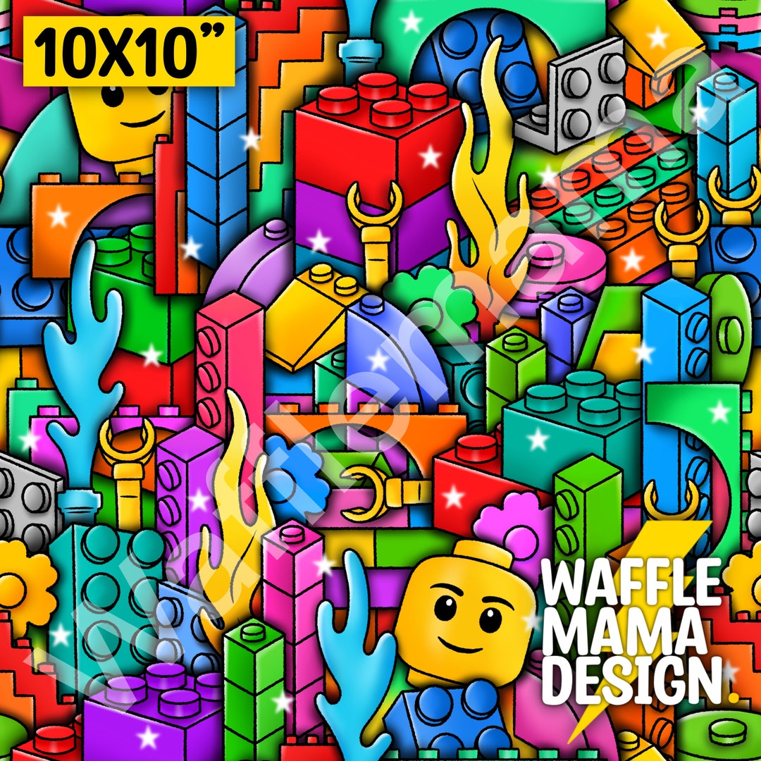 Non Exclusive Bricks Doodle seamless Pattern, Digital File Repeat ...