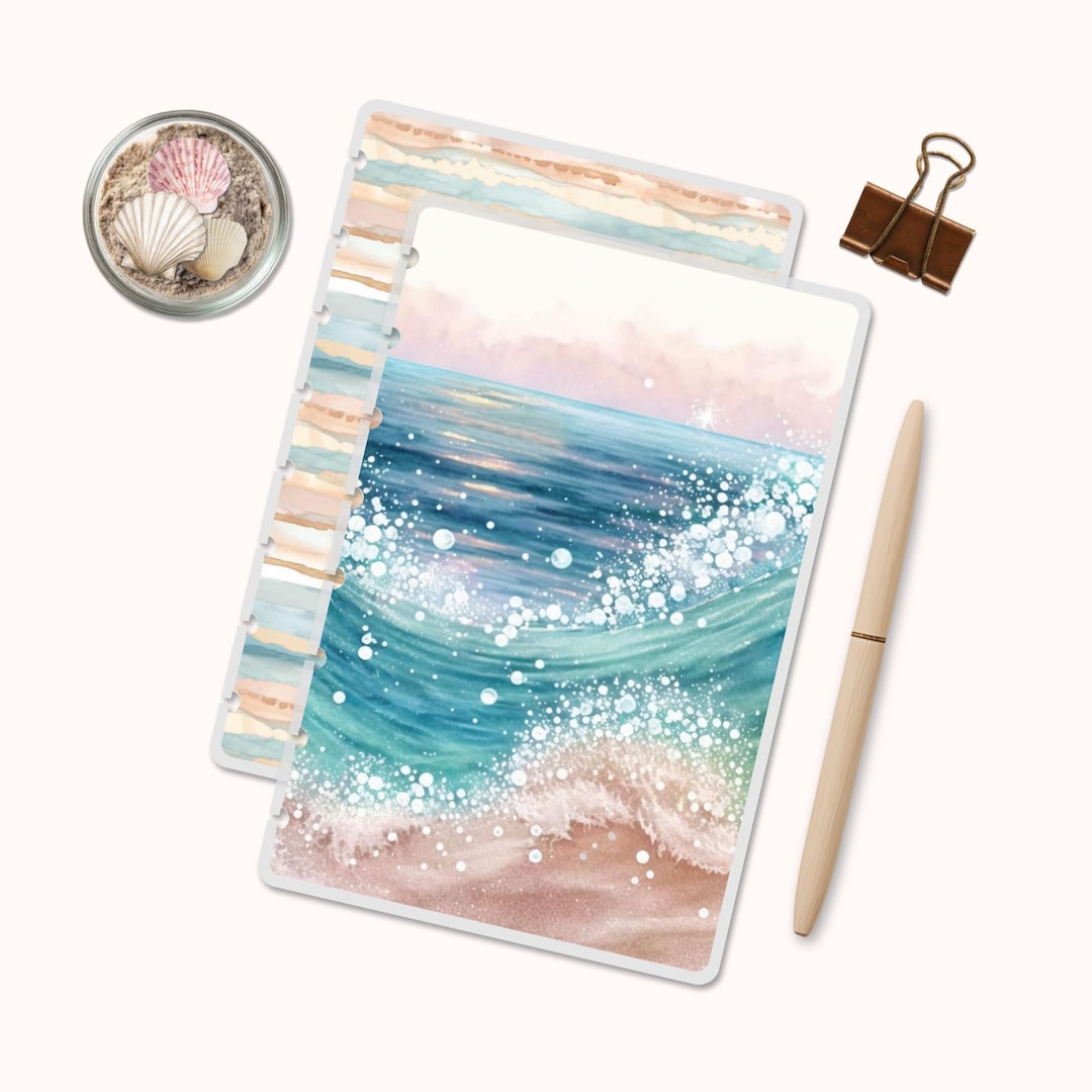 Beach Waves | Junior Half Letter Discbound Covers, 8-disc Notebook Set ...