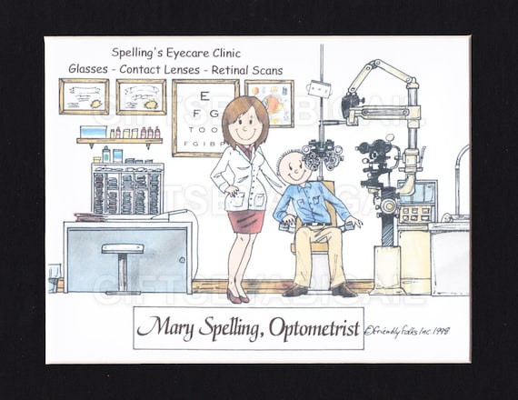 OPTOMETRIST Personalized Cartoon Picture Person Pic Gift - Etsy
