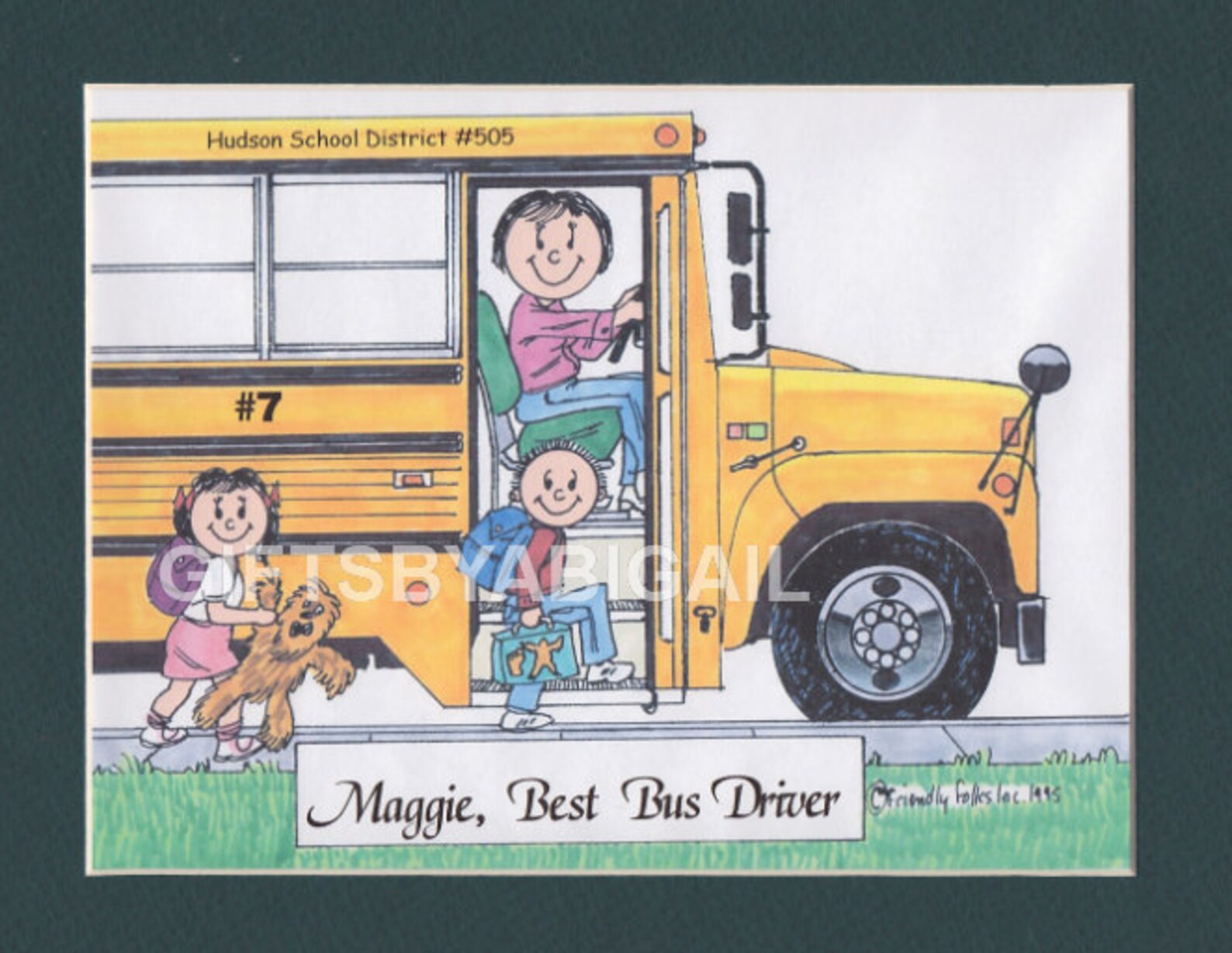 SCHOOL BUS DRIVER Personalized Cartoon Person Picture People - Etsy