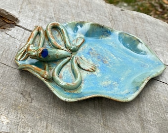 Green Frog Hand Made Pottery Ceramic Soap Dish Made to Order Free ...
