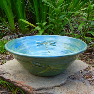 Dragonfly Bowl Large Stoneware - Etsy