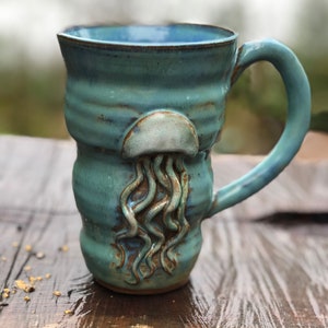 Stoneware Jellyfish Mug - Etsy
